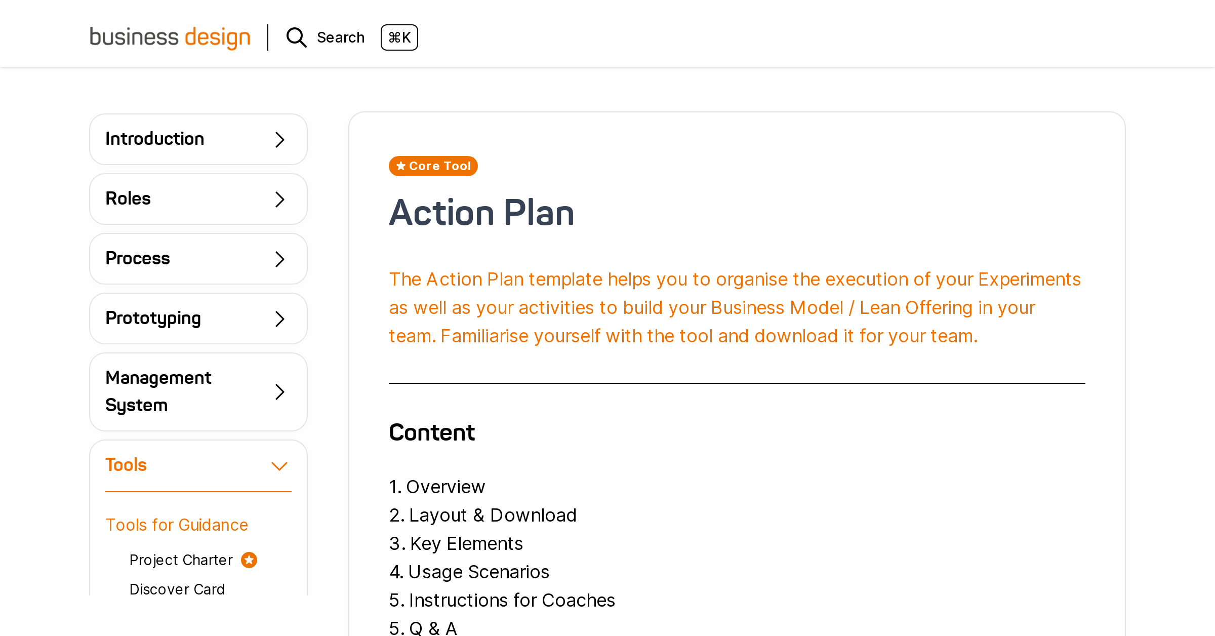 Action Plan | Business Design Knowledge Base