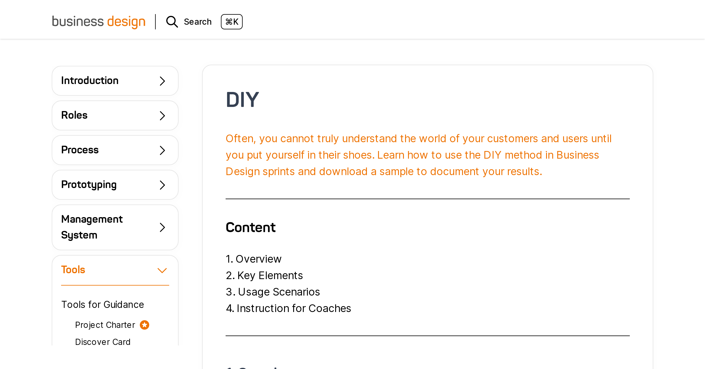 DIY | Business Design Knowledge Base