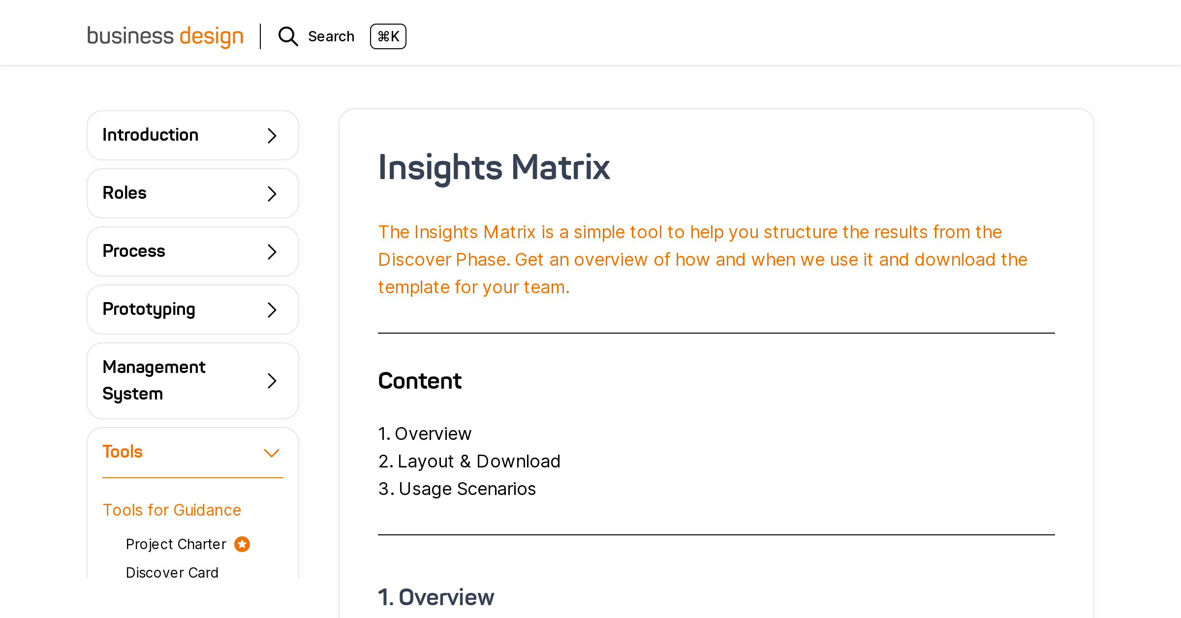 Insights Matrix | Business Design Knowledge Base