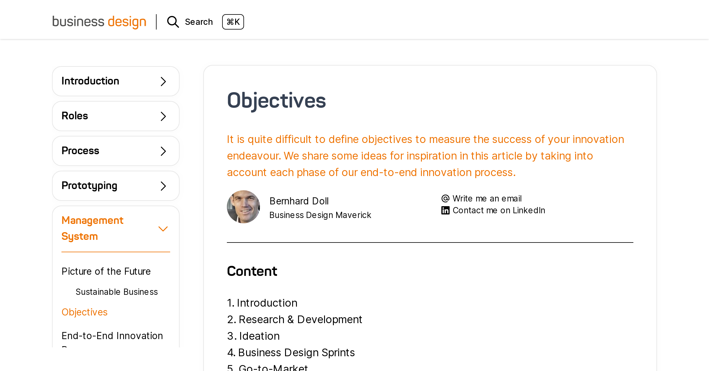 Objectives | Business Design Knowledge Base