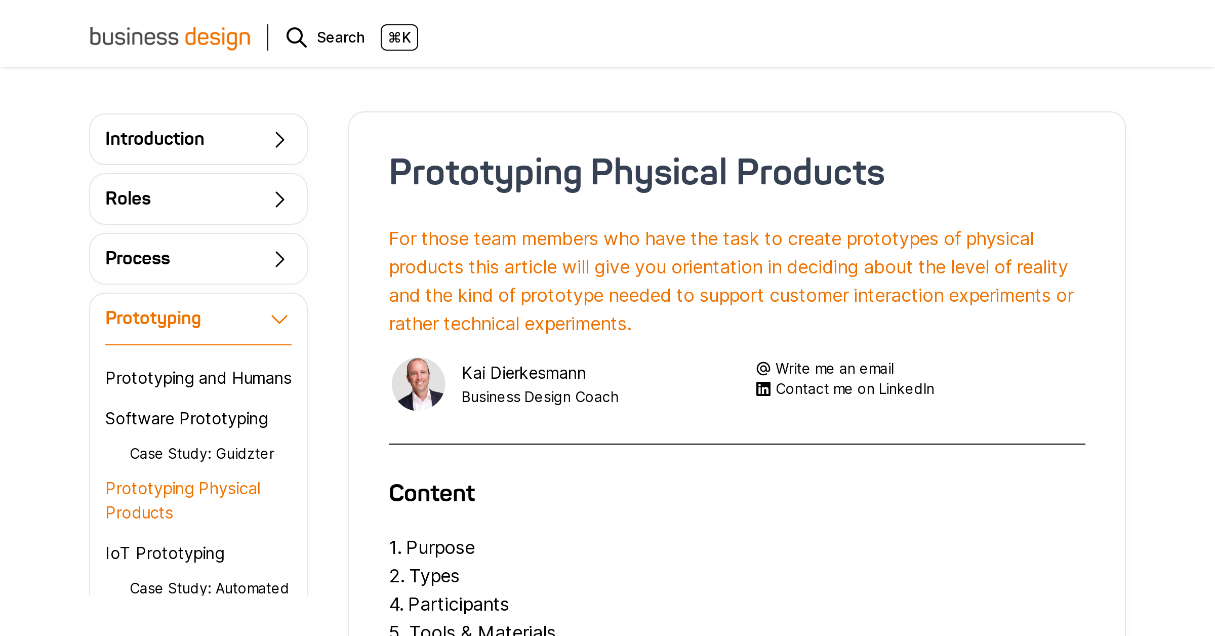 Prototyping Physical Products | Business Design Knowledge Base