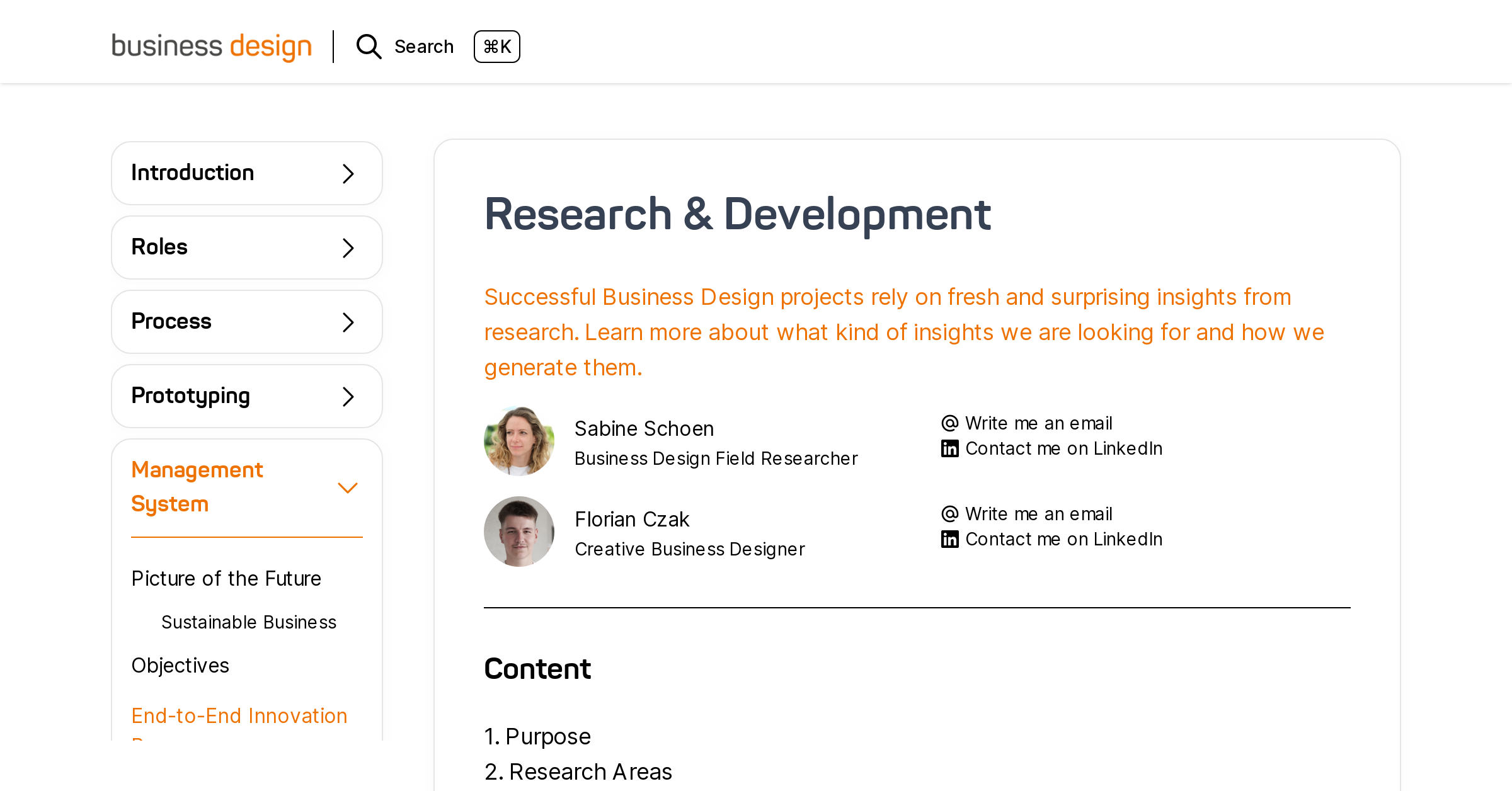 Research & Development | Business Design Knowledge Base