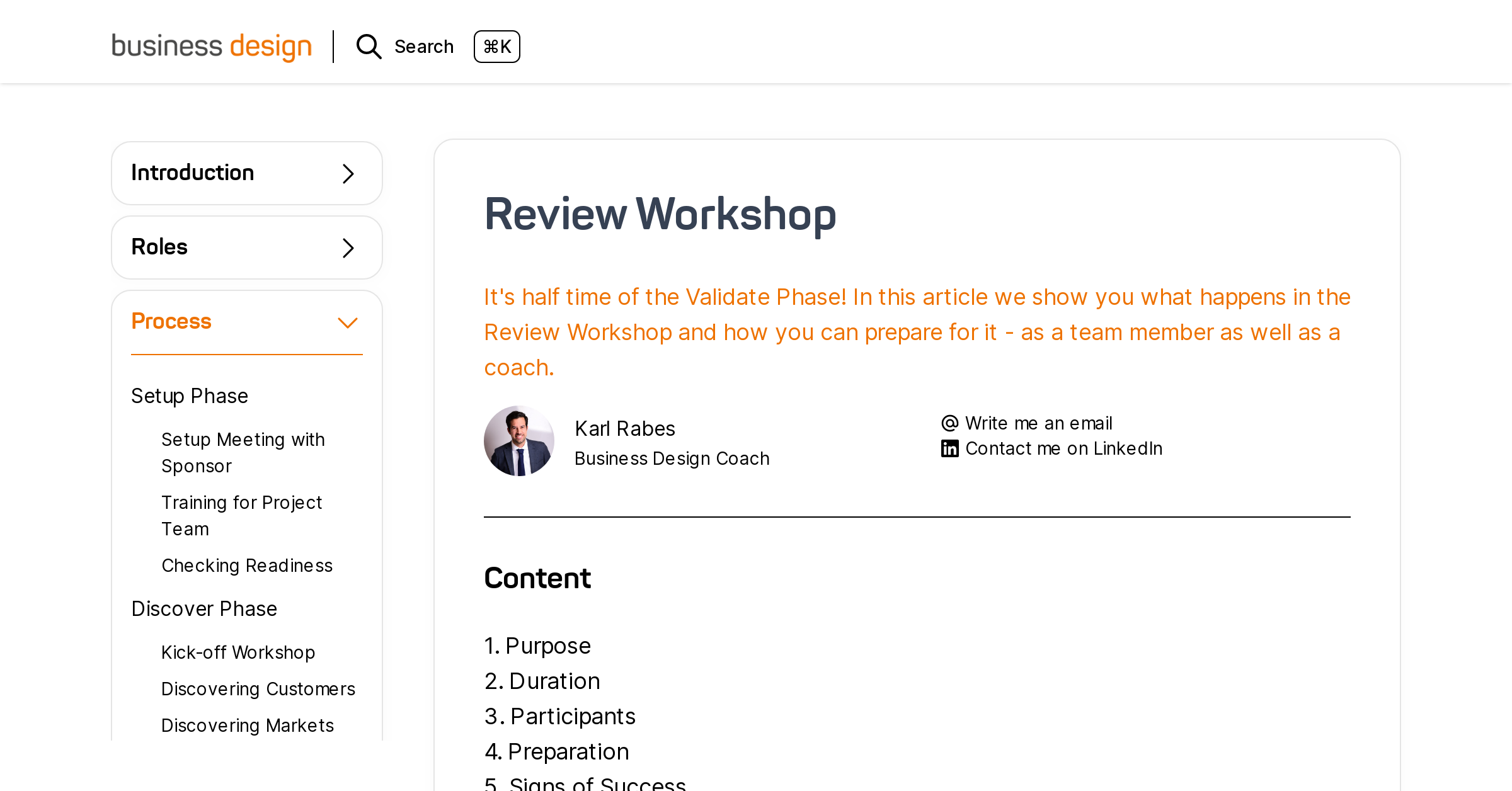 Review Workshop | Business Design Knowledge Base