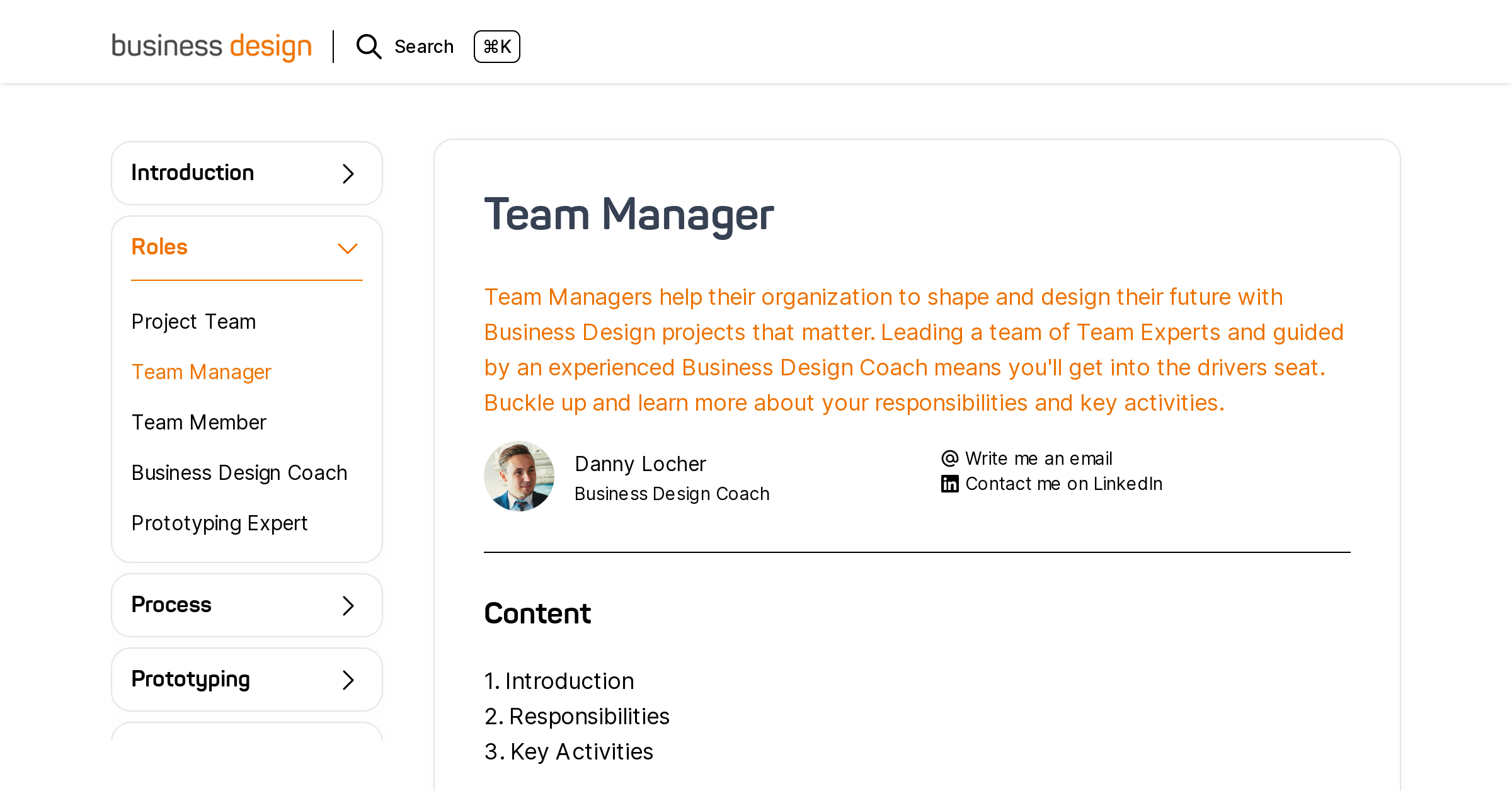 Team Manager | Business Design Knowledge Base
