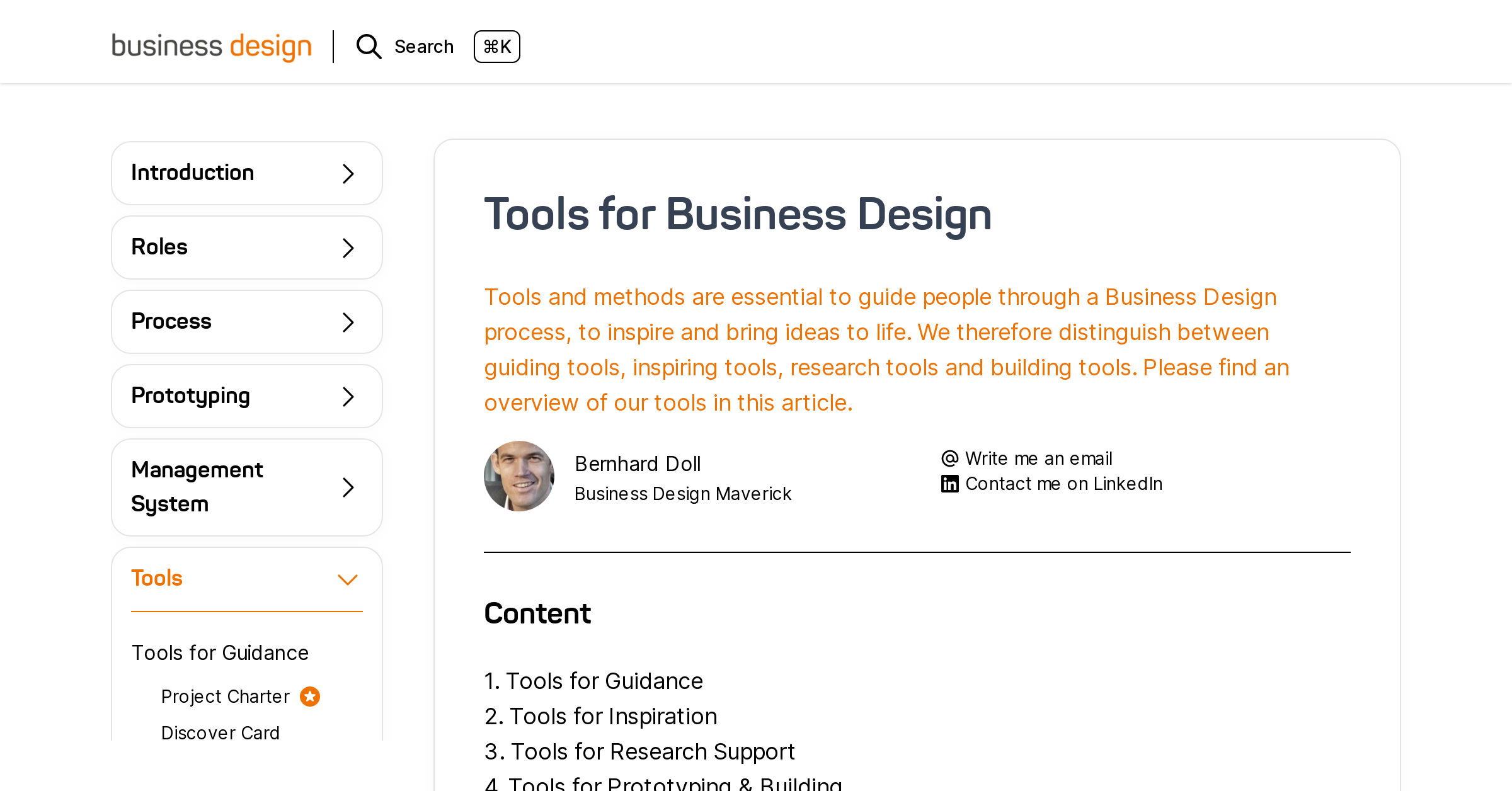 Tools | Business Design Knowledge Base