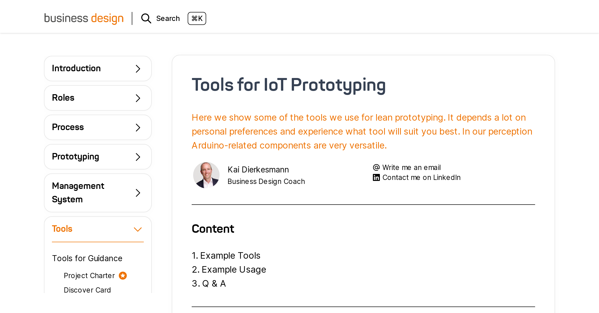 Tools for IoT Prototyping | Business Design Knowledge Base