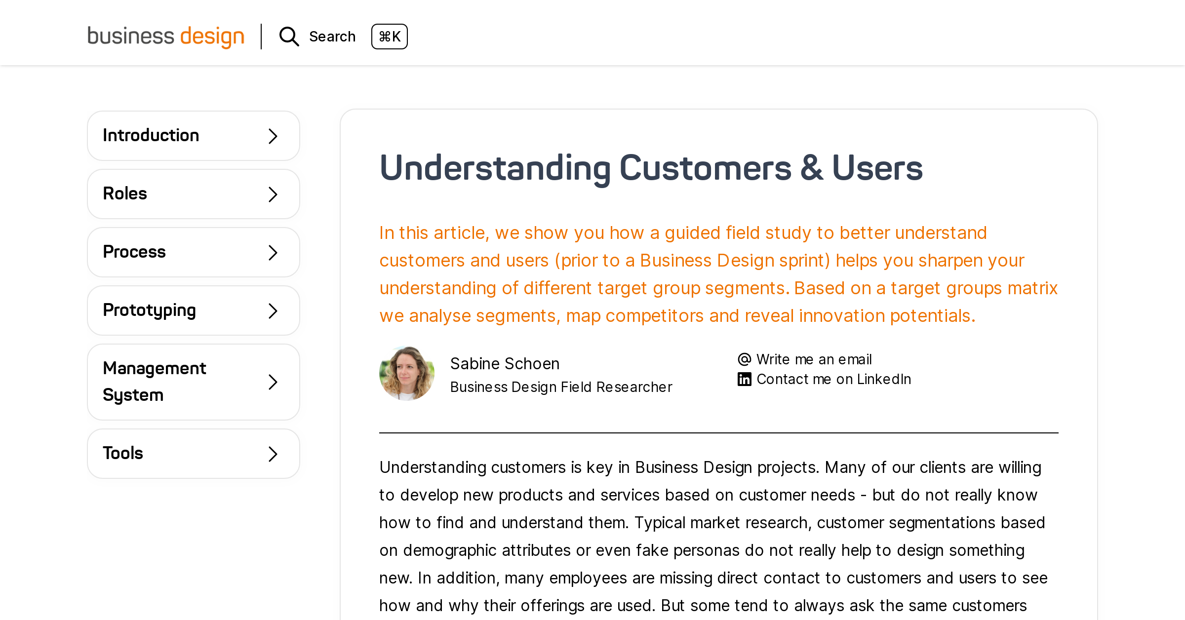 Understanding Customers & Users | Business Design Knowledge Base
